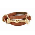 Rebecca Ray Classic Leather Wrap Snaffle Bracelet